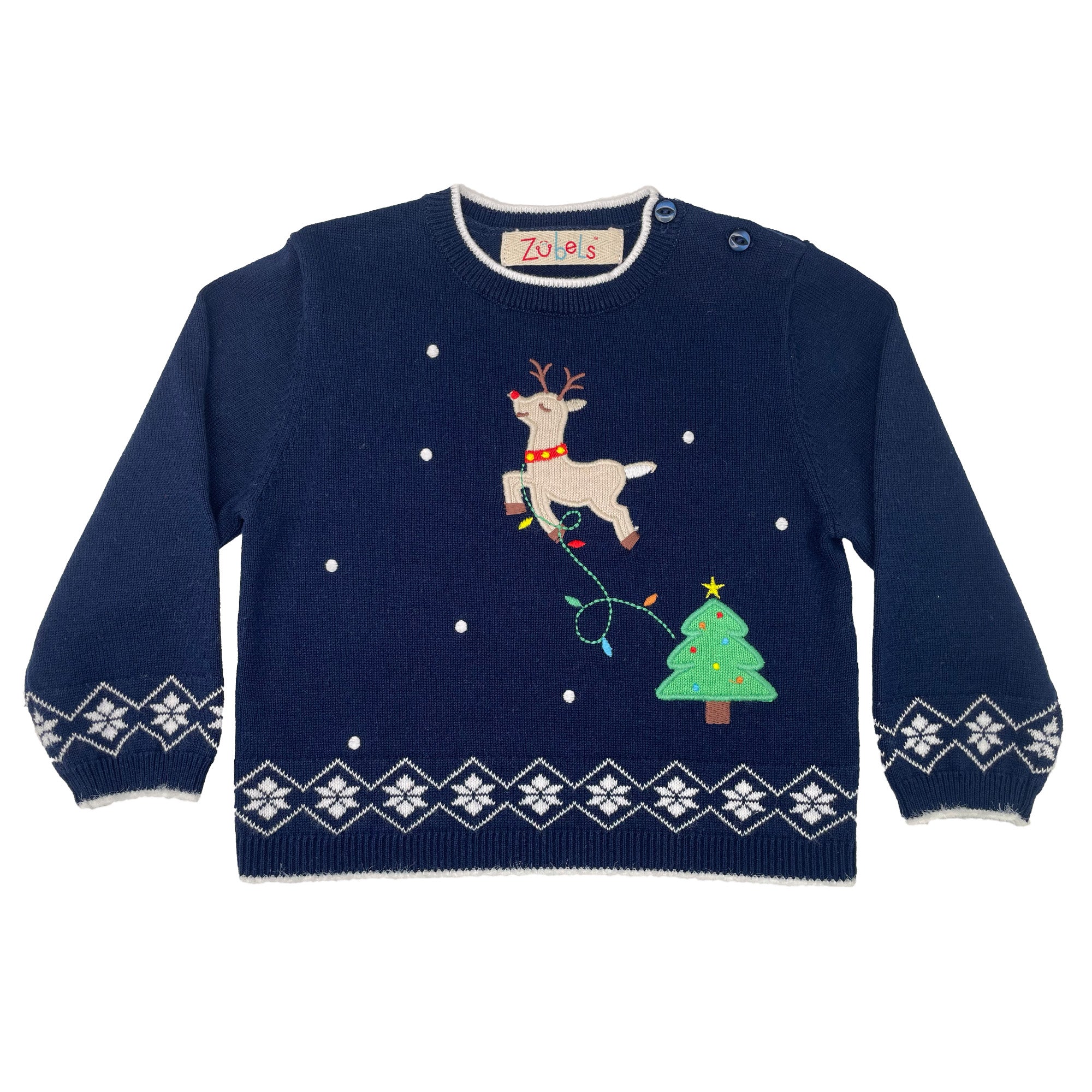 Navy Reindeer Sweater – paperbuzz & Lamb's Ear